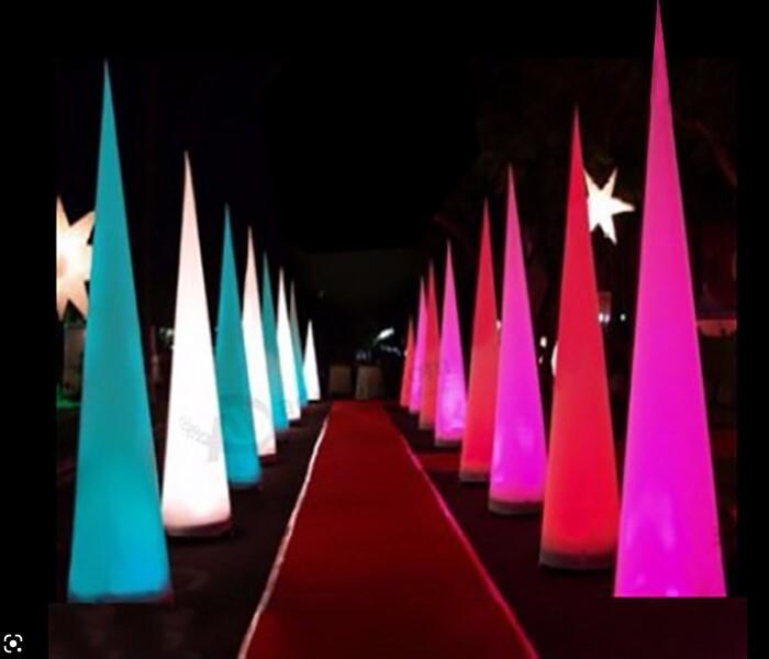 Inflatable Led Lighting Air Cone - 3mtr high Rental | Event Rentals ...